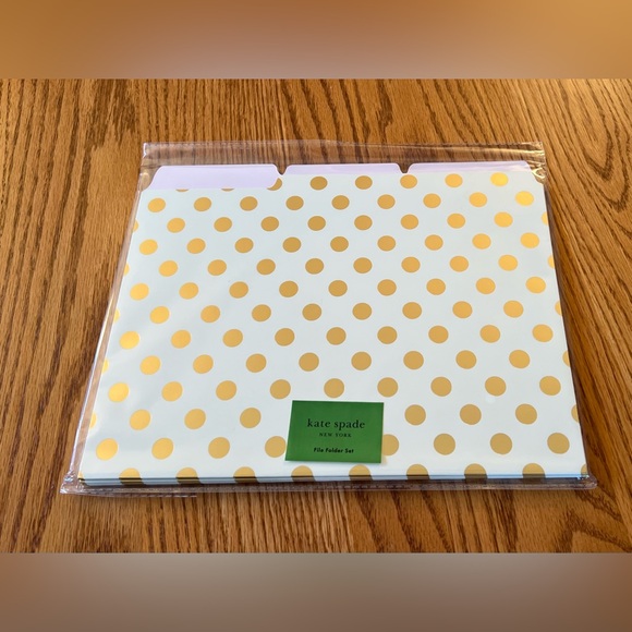 kate spade | Office | Nwt Kate Spade Strike Gold Six File Folder Set ...